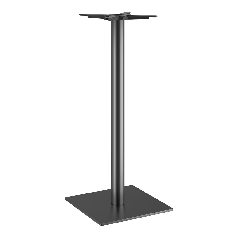 Lancaster Table & Seating Excalibur 18" Square Outdoor Black Steel Bar ...