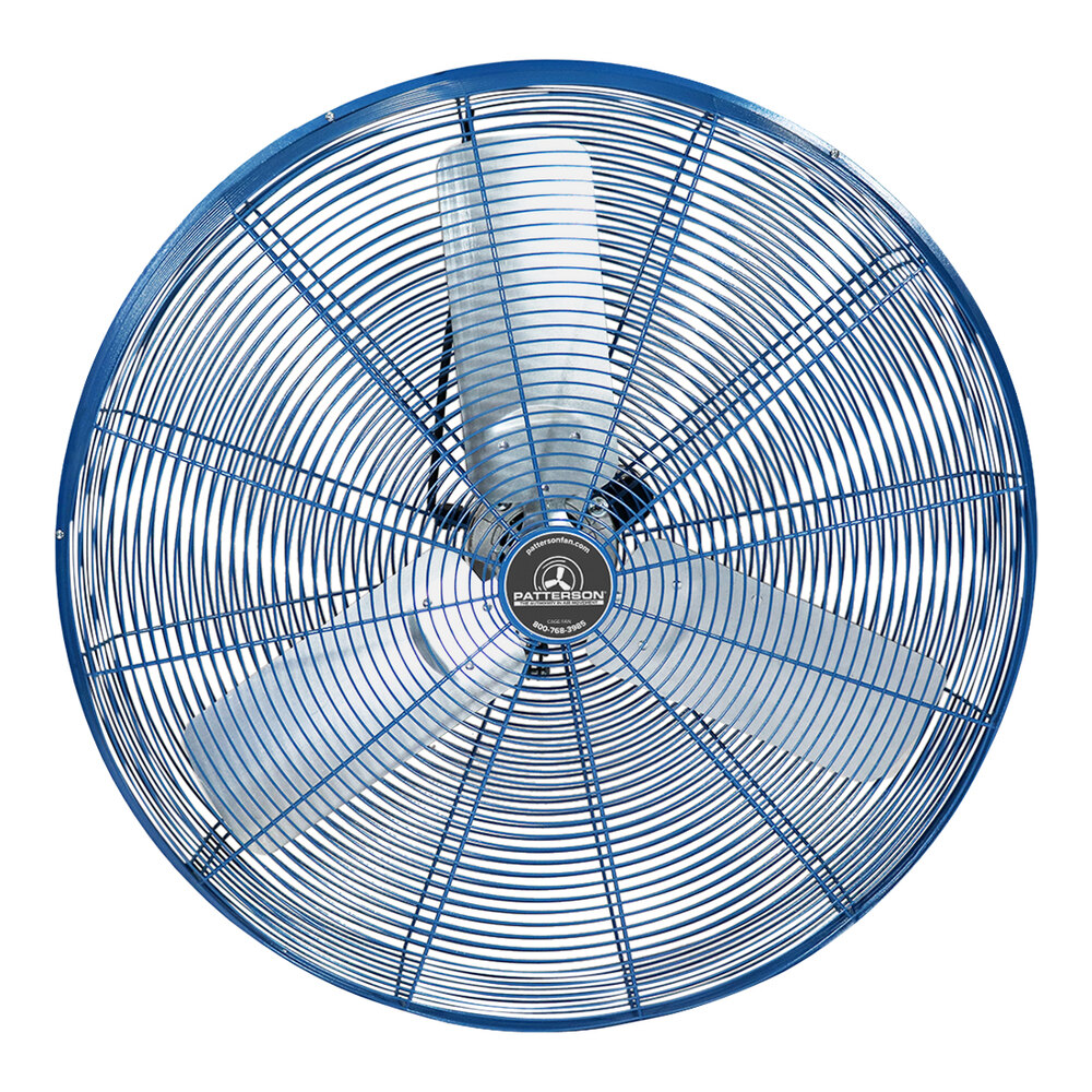 Patterson 30" Blue Powder-Coated Steel 2-Speed Heavy-Duty Cage Fan ...