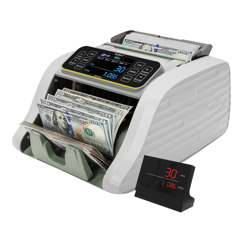 Kolibri KBR-500 1,200 Bill Per Minute 1-Pocket Mixed Denomination and ...