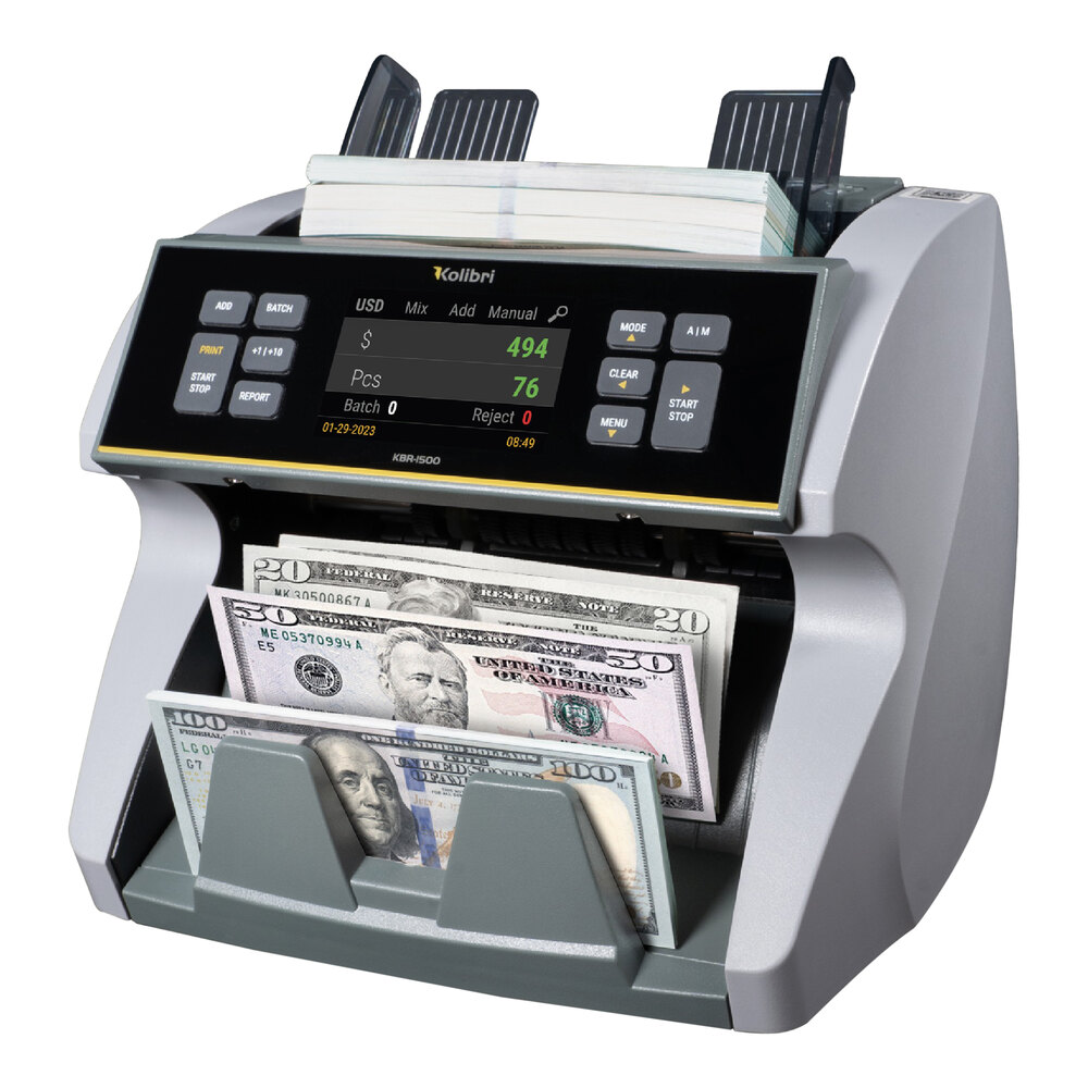 Kolibri KBR-1500V2 Adjustable 1,000 Bill Per Minute 1-Pocket Mixed ...
