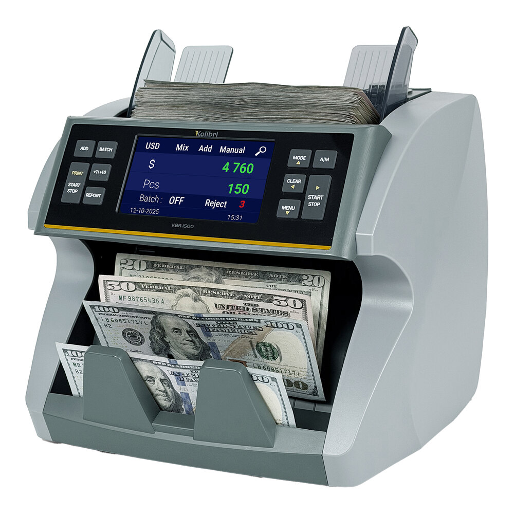 Kolibri KBR-1500V2 Adjustable 1,000 Bill Per Minute 1-Pocket Mixed ...