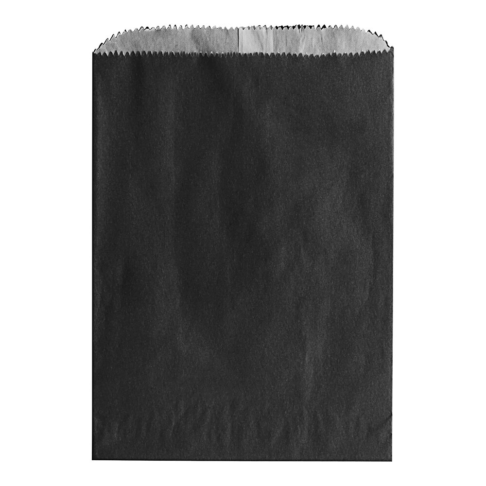 1 lb. 9 1/4" x 6 3/4" Customizable Black Gourmet Bag - 1,000/Case