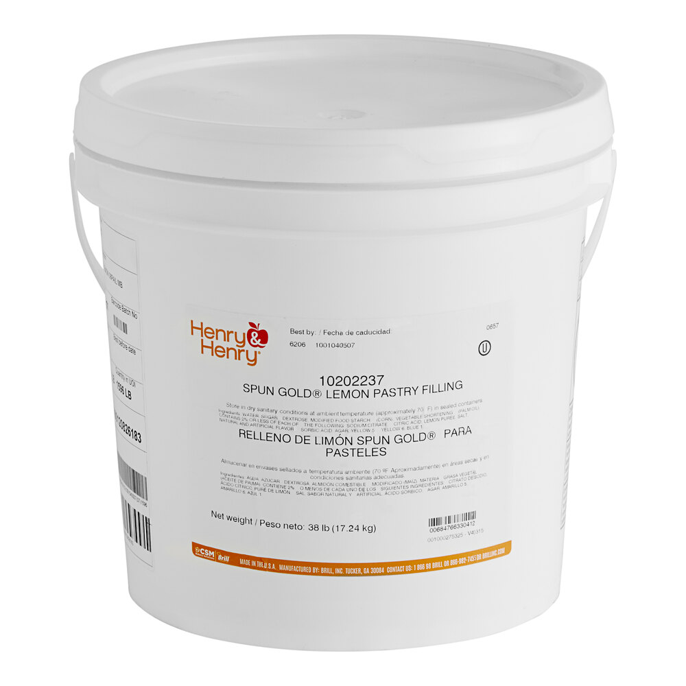 Henry & Henry Spun Gold Lemon Pastry Filling 38 lb.
