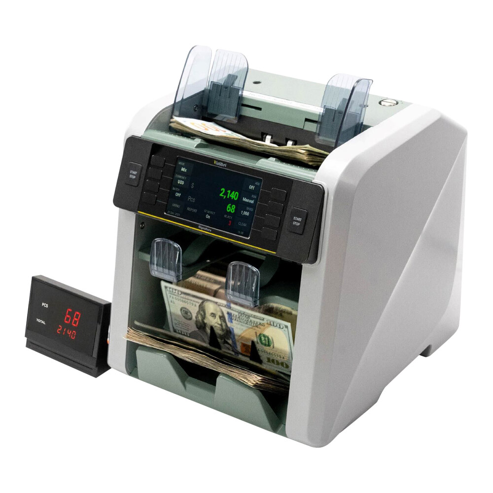 Kolibri B-SGN Adjustable 1,200 Bill Per Minute 2-Pocket Mixed ...