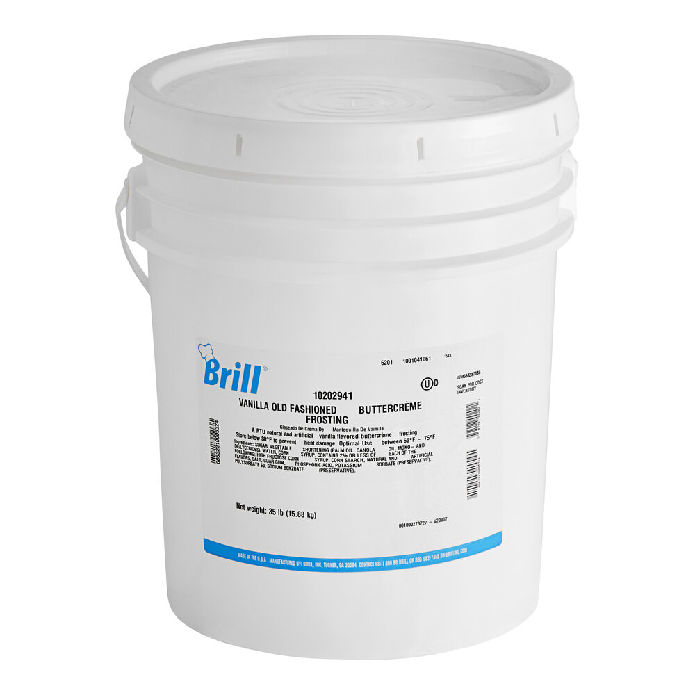Brill Vanilla Old Fashioned Buttercreme Frosting 35 lb.