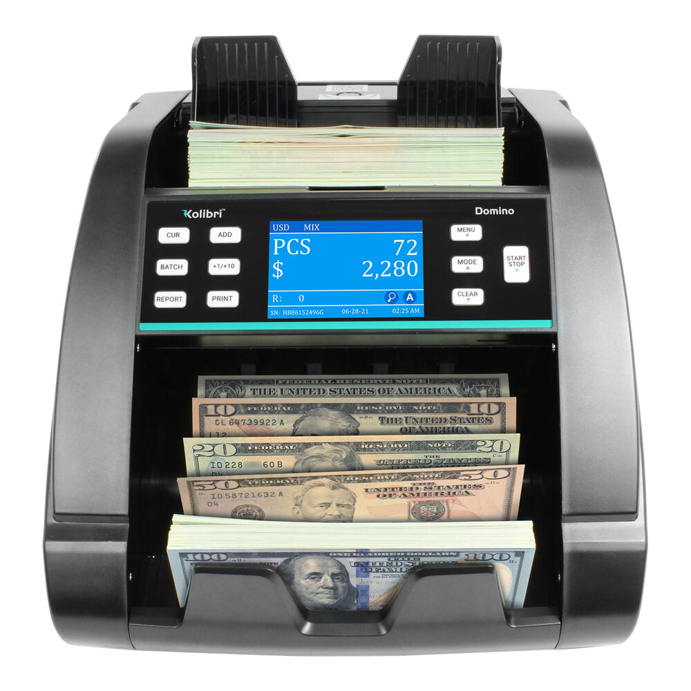 Kolibri B-DOMINO 1,200 Bill Per Minute 1-Pocket Mixed Denomination and ...