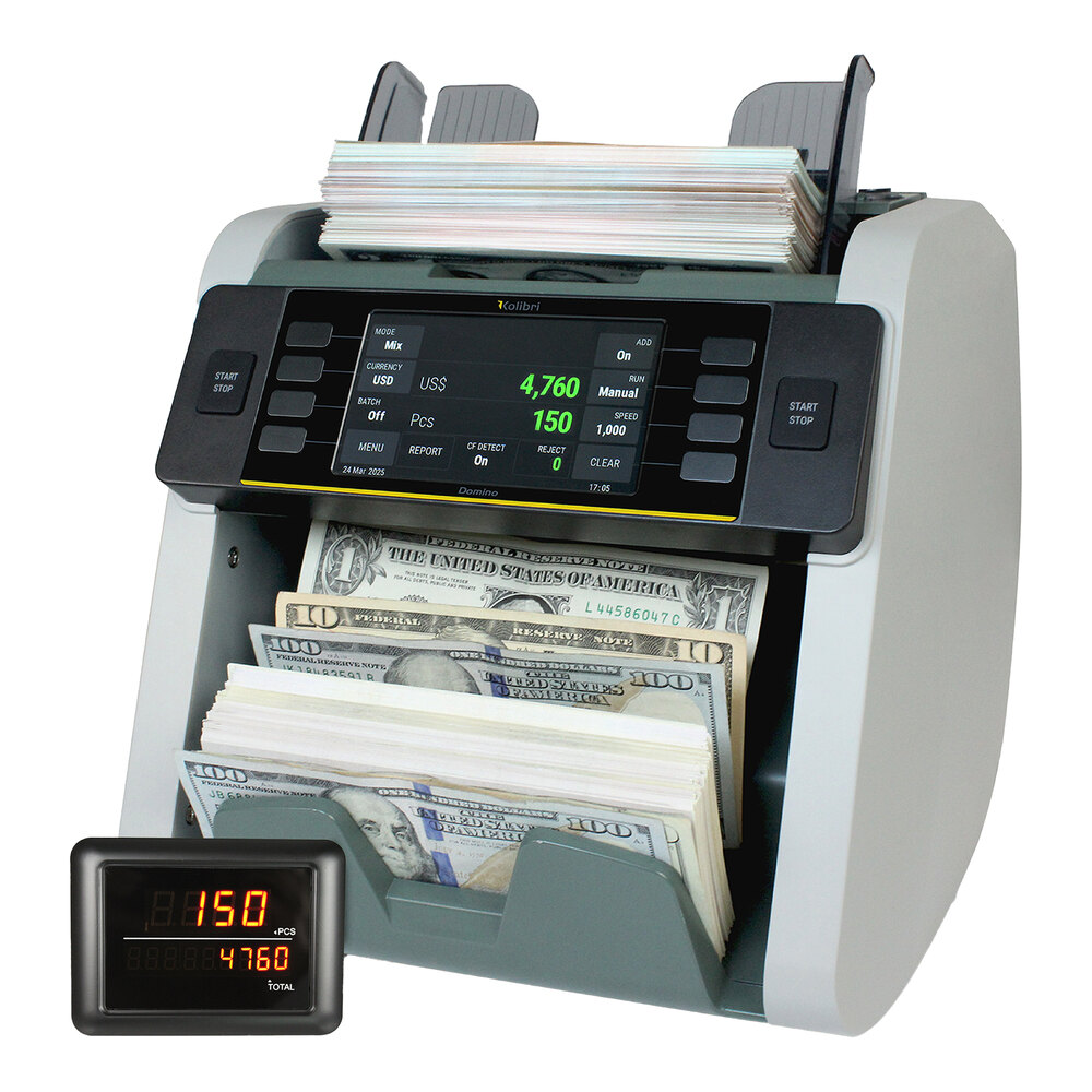Kolibri B-DOMINO V2 1,200 Bill Per Minute 1-Pocket Mixed Denomination ...