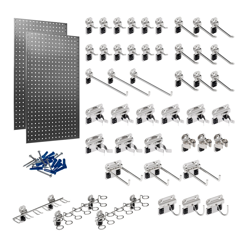 Triton Products 24" x 42 1/2" Stainless Steel LocBoard Kit with 45 Hooks