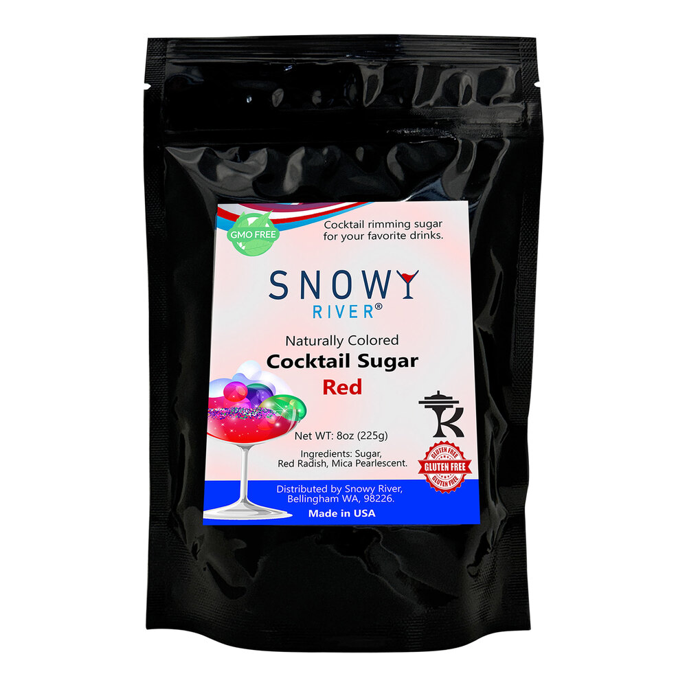 Snowy River Red Cocktail Rimming Sugar 8 oz.