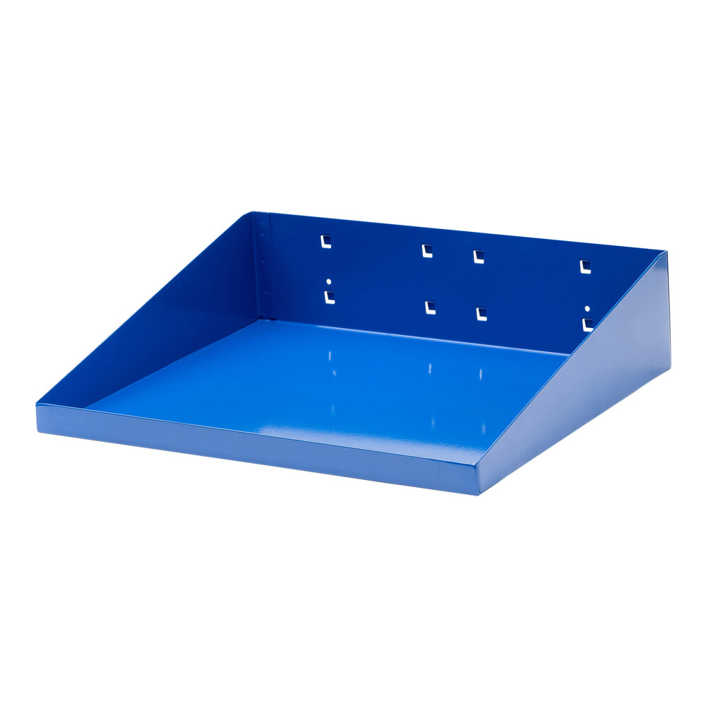 Triton Products LocHook 12" x 10" Blue Steel Shelf with Garment Hanger ...