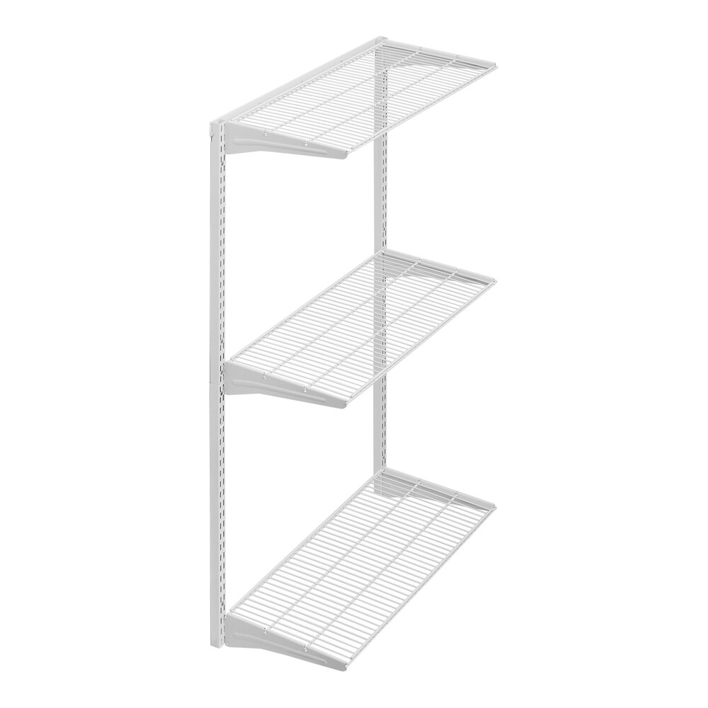 Triton Products 1799-WHT Storability 33" x 16" x 63" White Wall-Mount 3 ...