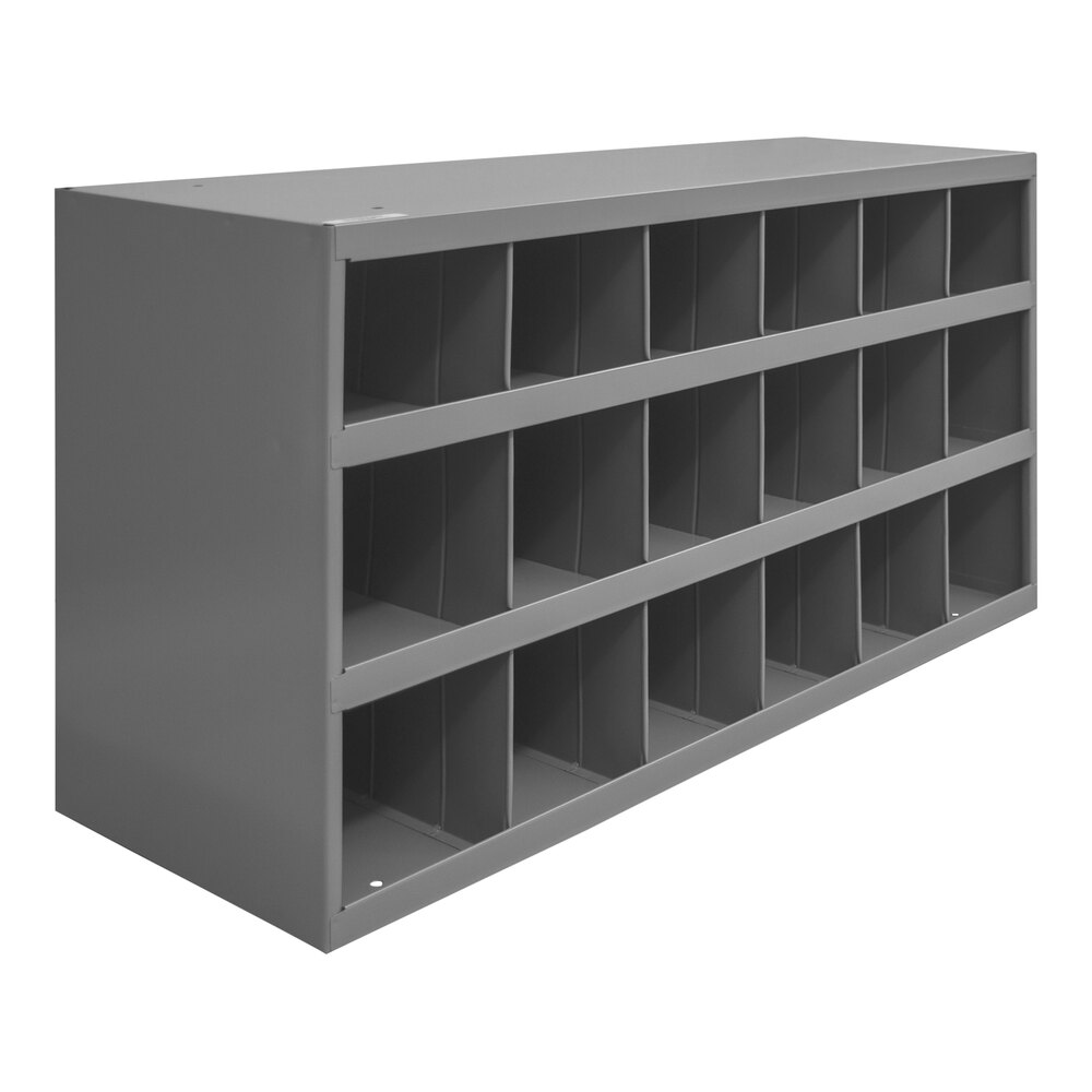Durham Mfg 12" Steel Storage Bin Shelf with 18 Openings 354-95
