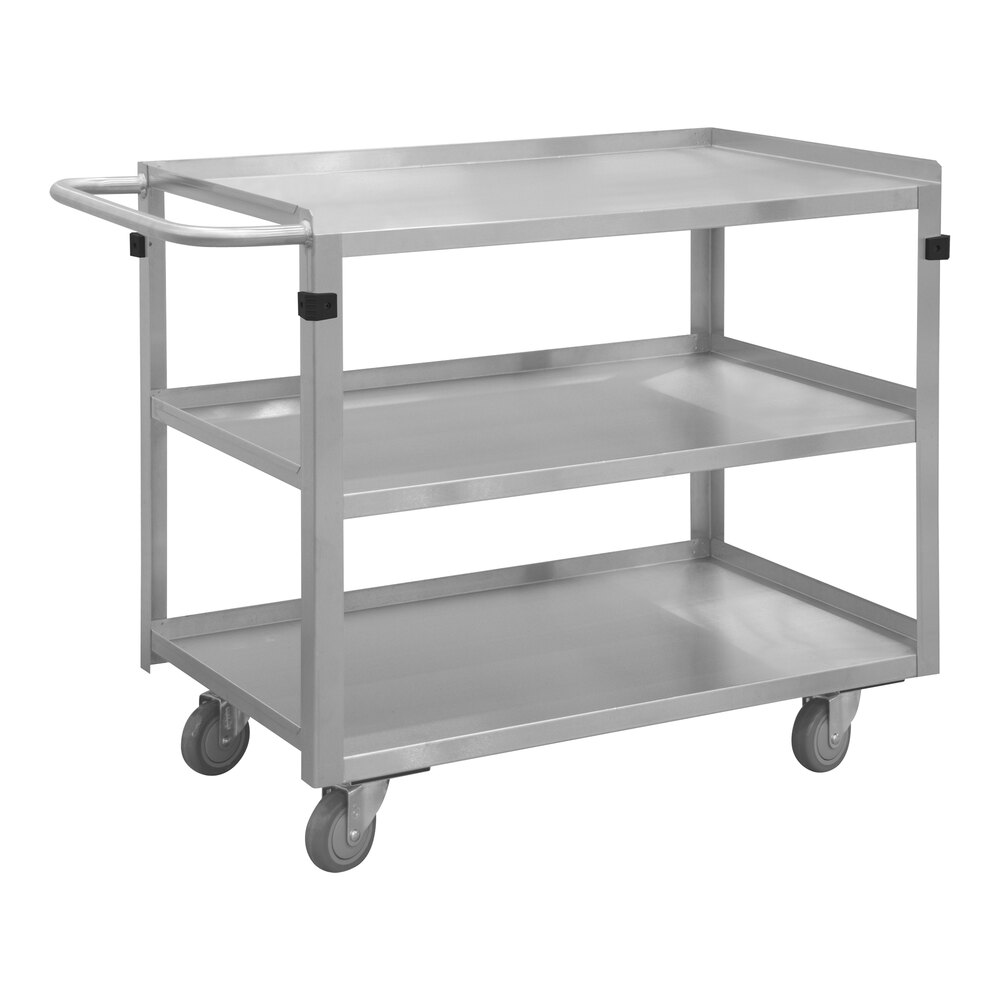 Durham Mfg 15 11/16" x 24" Stainless Steel 3-Shelf Stock Cart ...