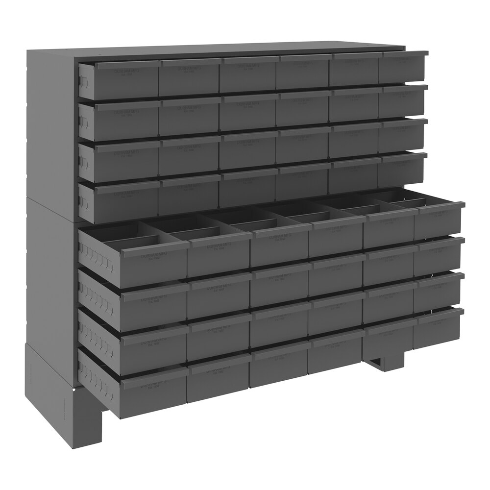 Durham Mfg 34" x 12 1/4" x 33 3/4" 48-Drawer Steel Storage Cabinet with ...
