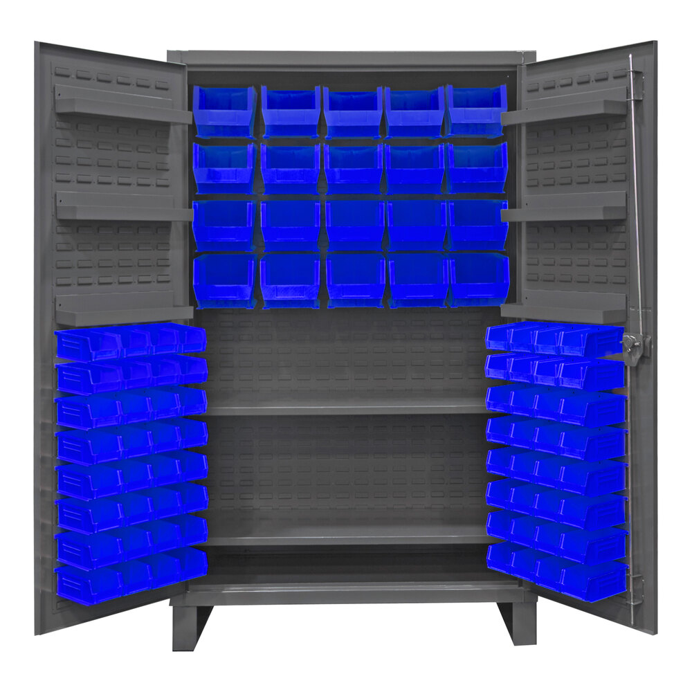 Durham Mfg 12 Gauge 48" x 24" x 78" 2-Shelf Storage Cabinet with 84 ...