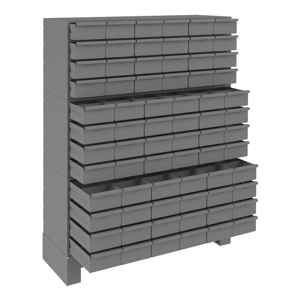 Durham Mfg 34" x 12 1/4" x 48" 72-Drawer Steel Storage Cabinet with 5 1 ...