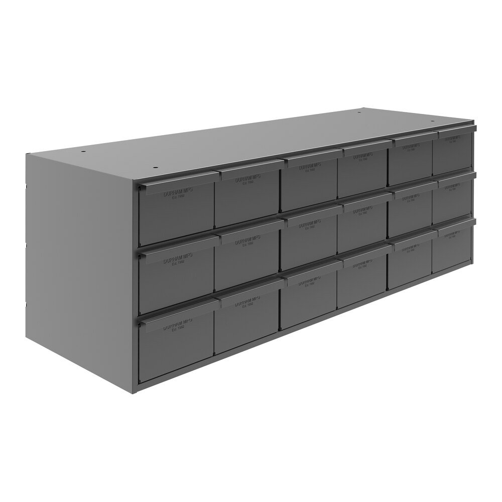 Durham Mfg 33 13/16" x 12 1/4" x 12 13/16" 18-Drawer Steel Storage ...