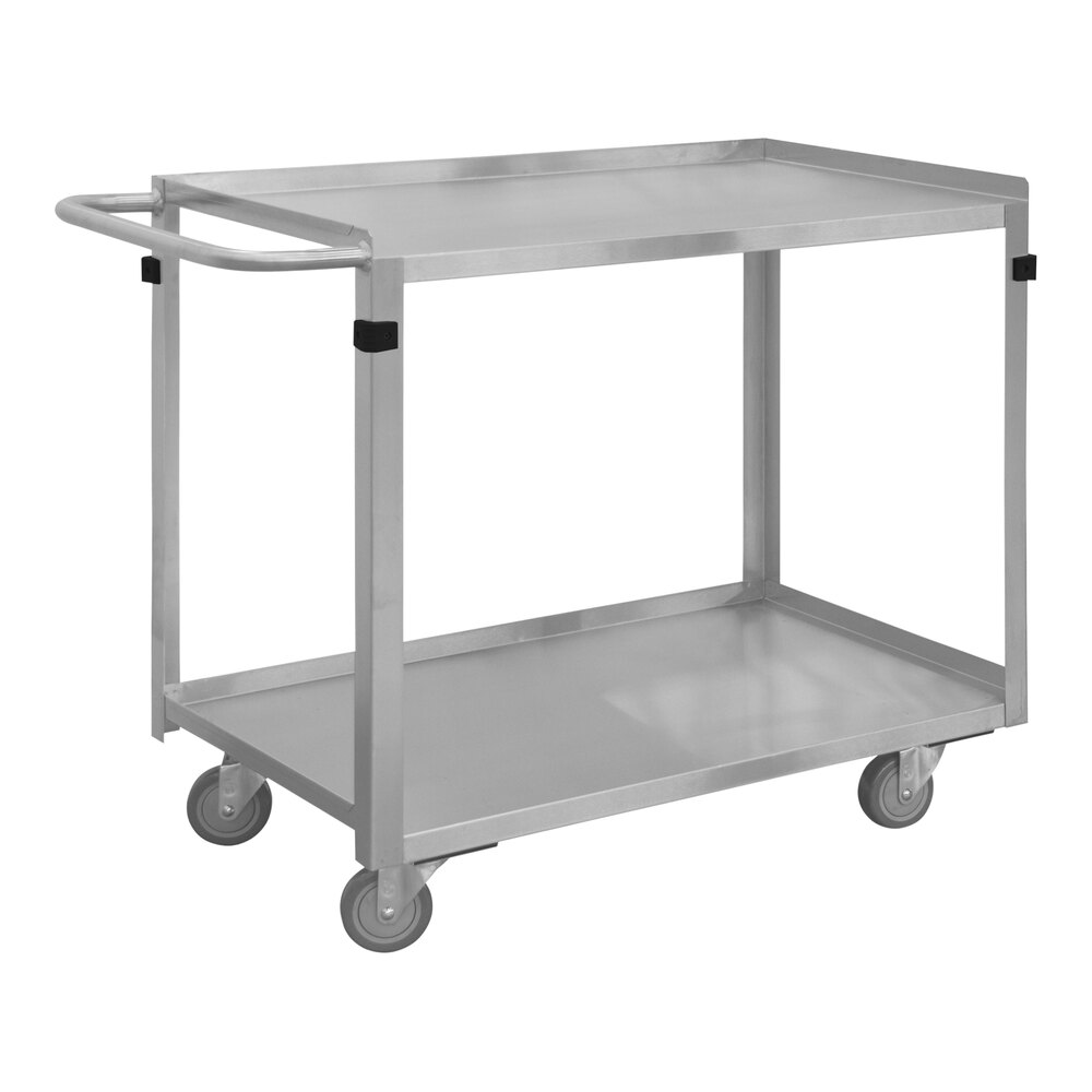 Durham Mfg 21 1/2" x 36" Stainless Steel 2-Shelf Stock Cart ...