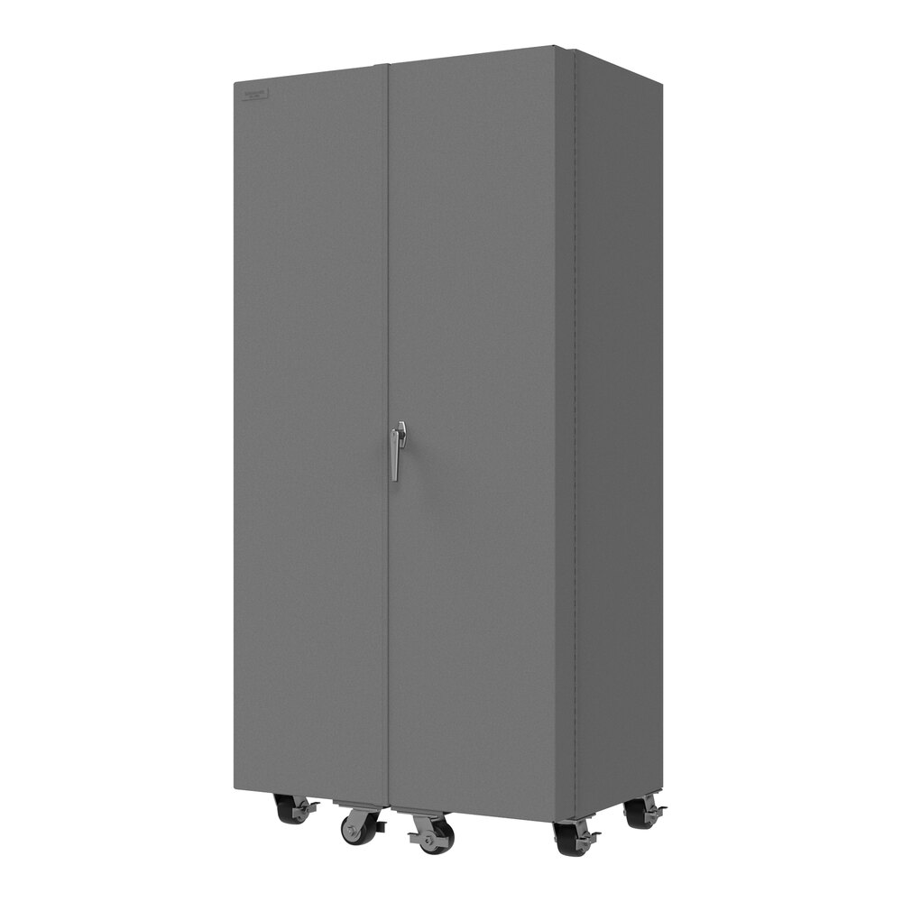Durham Mfg 36" x 24" x 76" 14 Gauge Steel Mobile 4-Shelf Storage ...