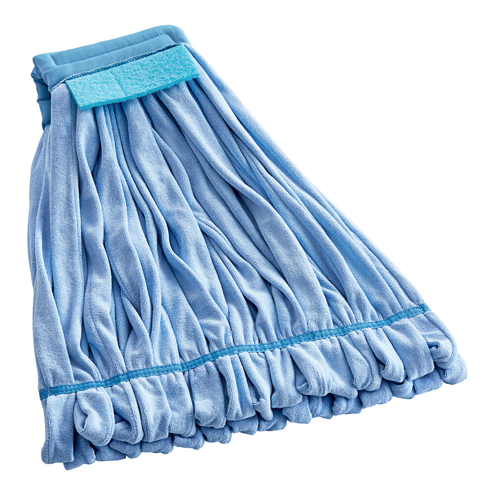 Lavex 22 oz. Blue Microfiber Tube Mop with 5" Blue Headband