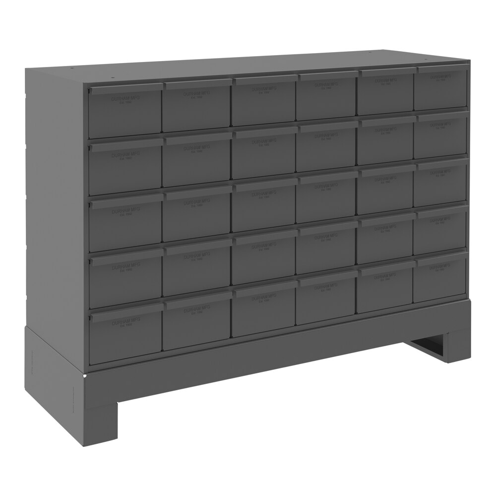 Durham Mfg 30-Drawer Steel Storage Cabinet with Large Drawers and 5 1/4 ...