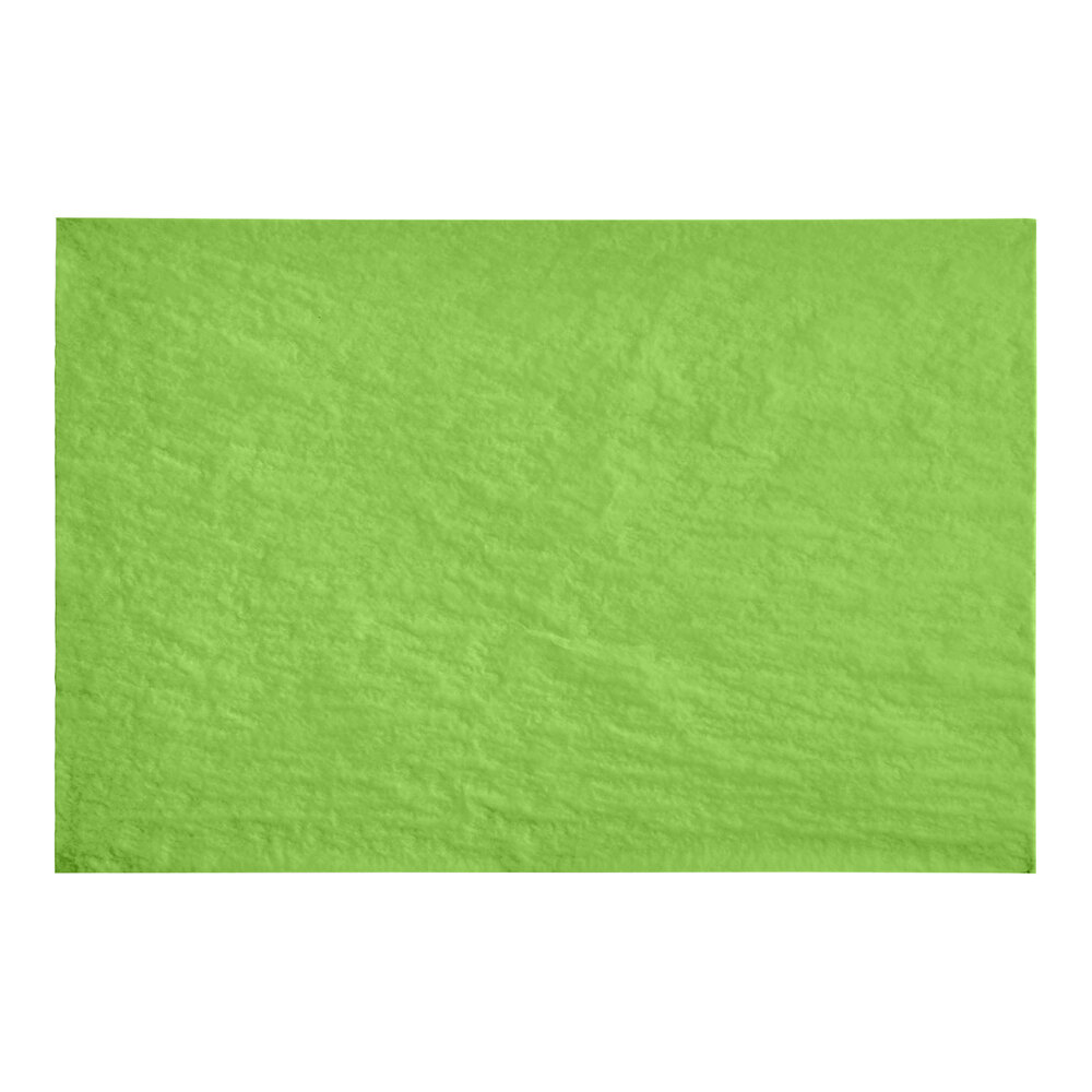 SatinWrap 20" x 30" 10 lb. Citrus Green Tissue Paper Sheets 2030-0310 ...