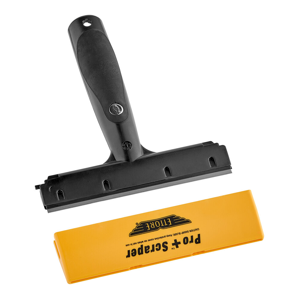 Ettore Pro+ 1044 6" Complete Glass Scraper with 1 Blade and 1 Blade Cover