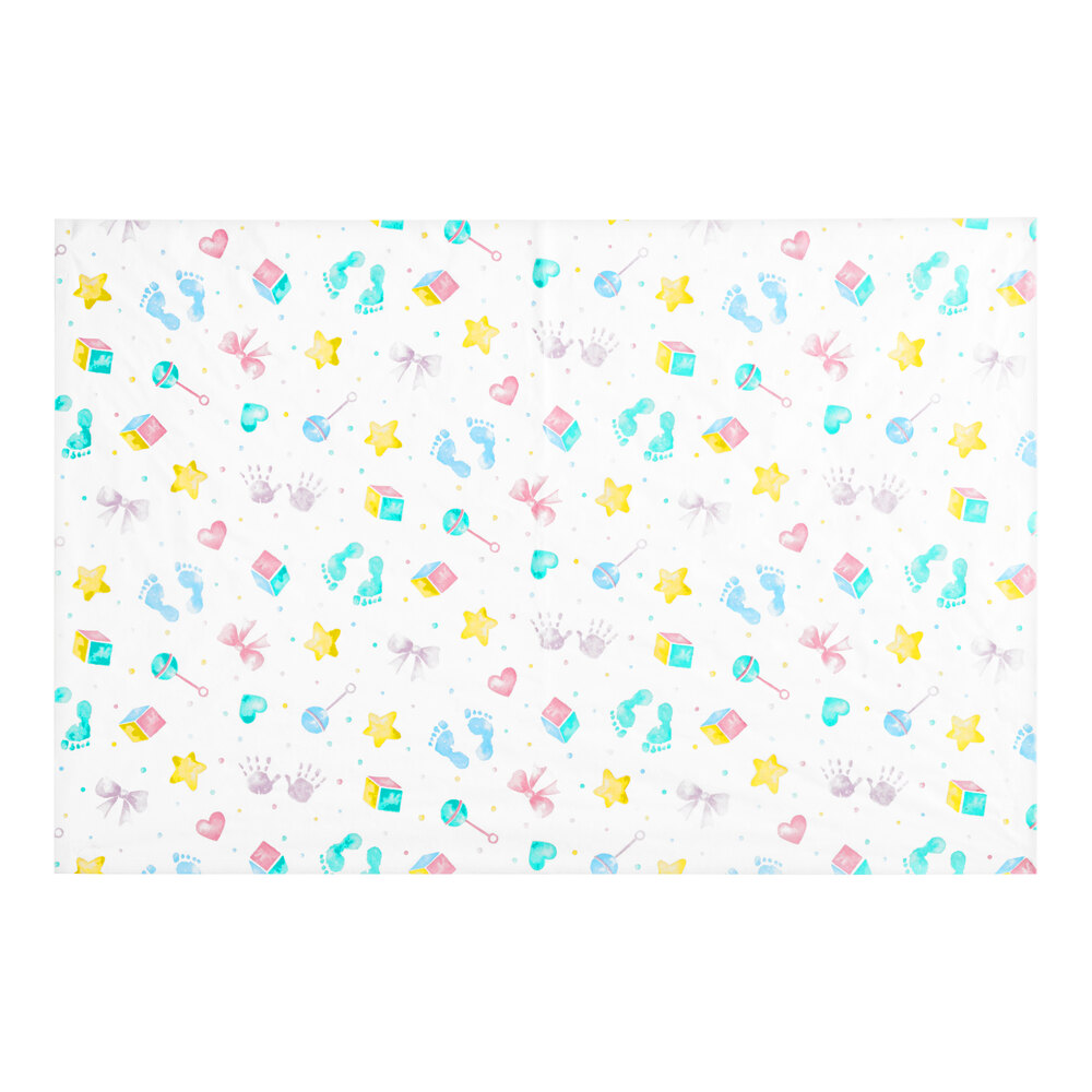SatinWrap 20" x 30" 10 lb. Baby Prints Tissue Paper Sheets 2030-SD#143 ...