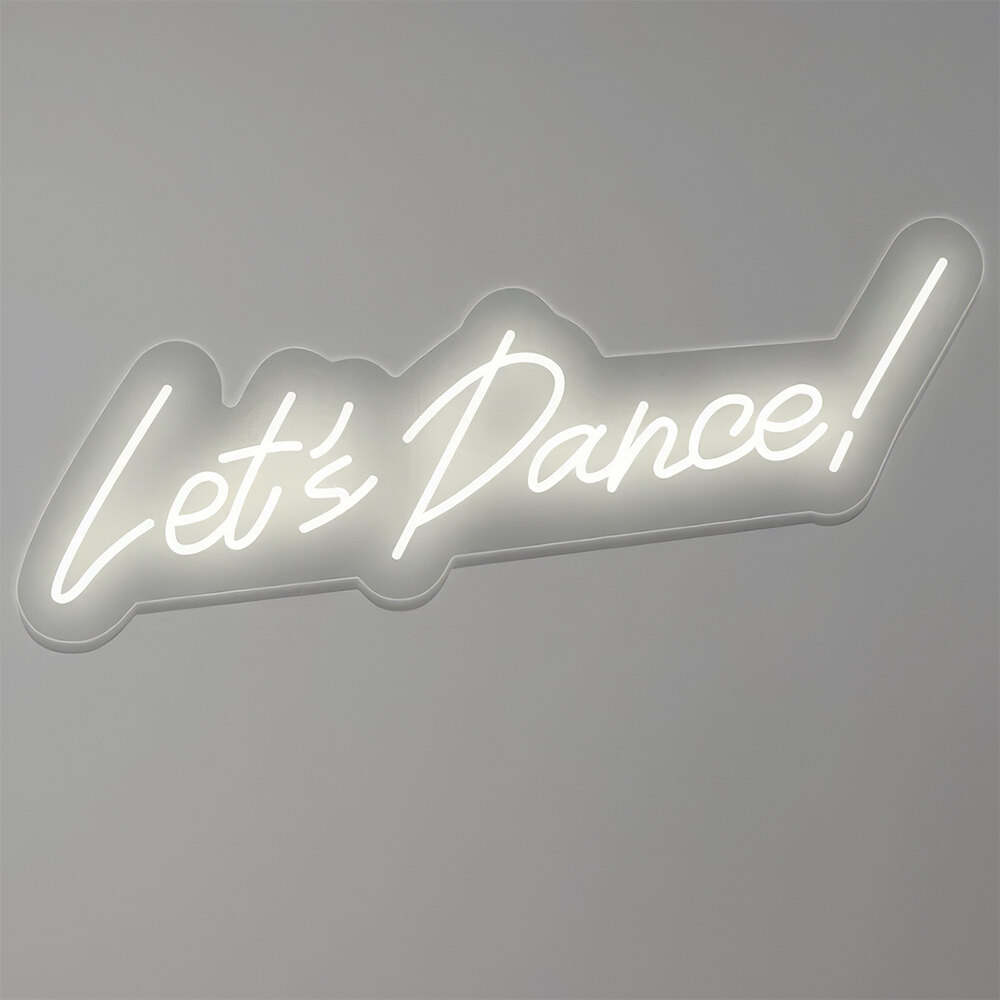Crazy Neon 20 1/2" x 9" Warm White LED "Let's Dance!" Sign CNUS027937