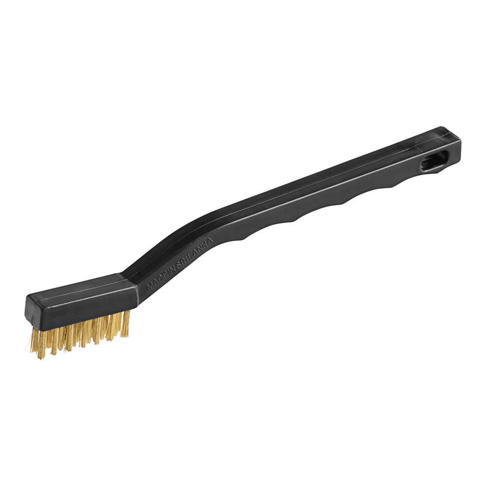 Lavex 7 1/2" Toothbrush Style Grout Brush with Brass Bristles