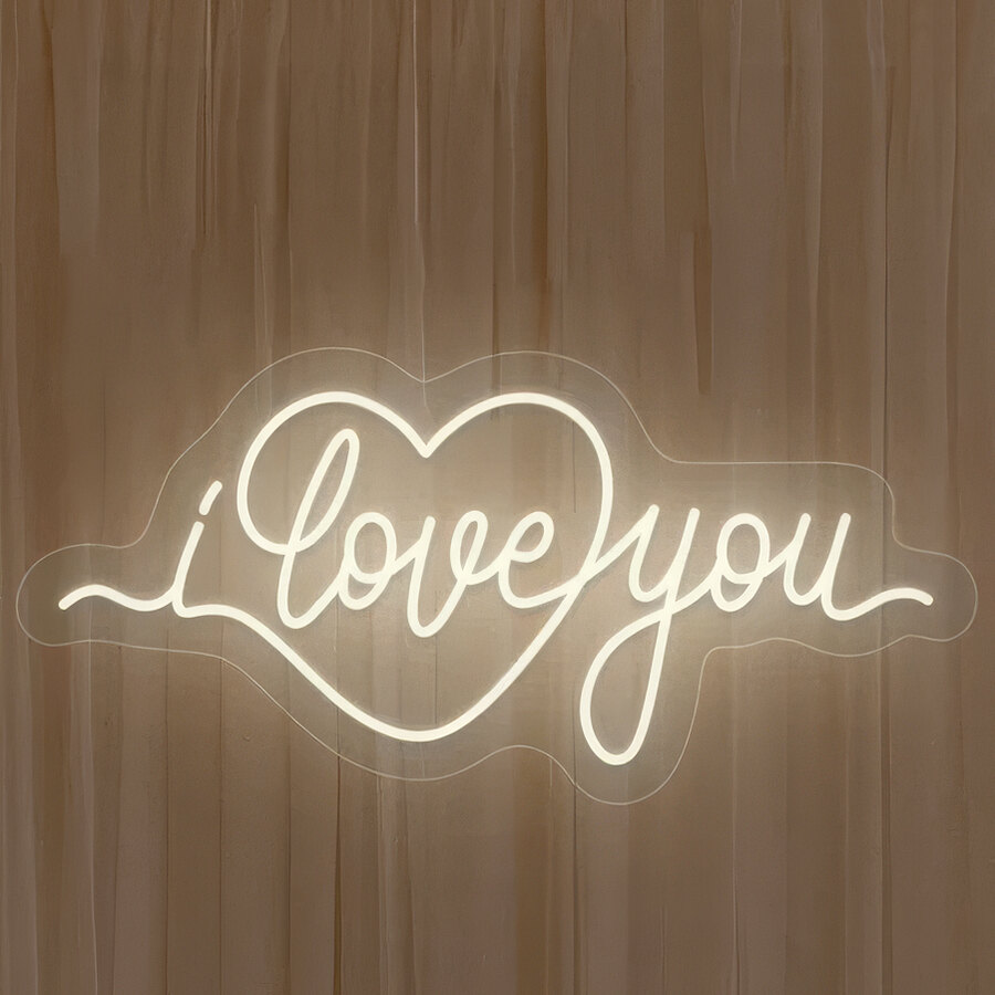 Crazy Neon 27 1/2" x 13" Warm White LED "I Love You" Sign CNUS010021