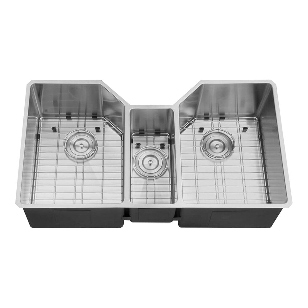 Ruvati RVH8500 Gravena 35" x 19 5/8" Stainless Steel Undermount Triple ...