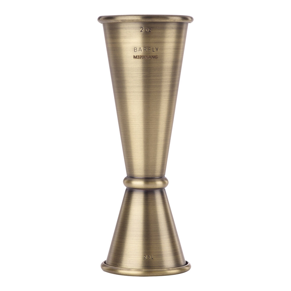 Barfly® 1 oz. & 2 oz. Antique Gold Japanese Style Jigger M37005ANG