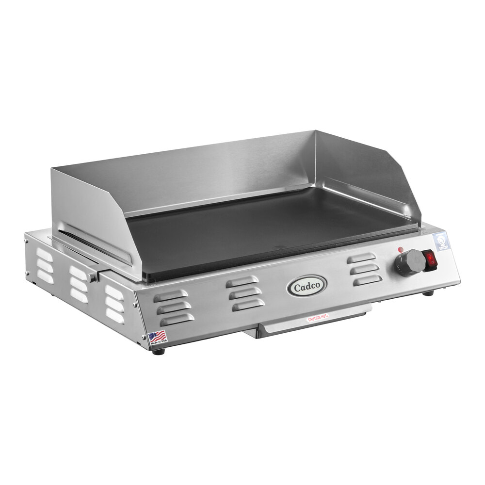 Cadco CG-10 21" x 12" Electric Countertop Griddle - 1,500W, 120V