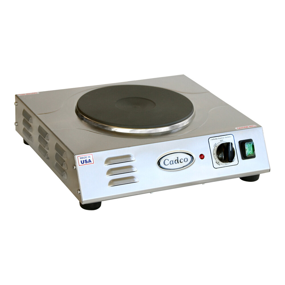Cadco LKR-220 Single Burner Stainless Steel Portable Electric Hot Plate ...