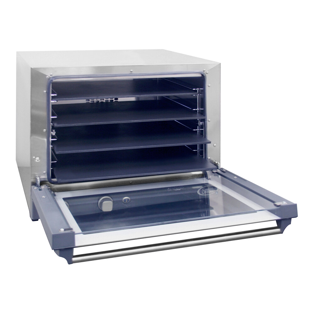 Cadco Anna OV-023P 4-Shelf Half Size Medium-Duty Manual Countertop ...