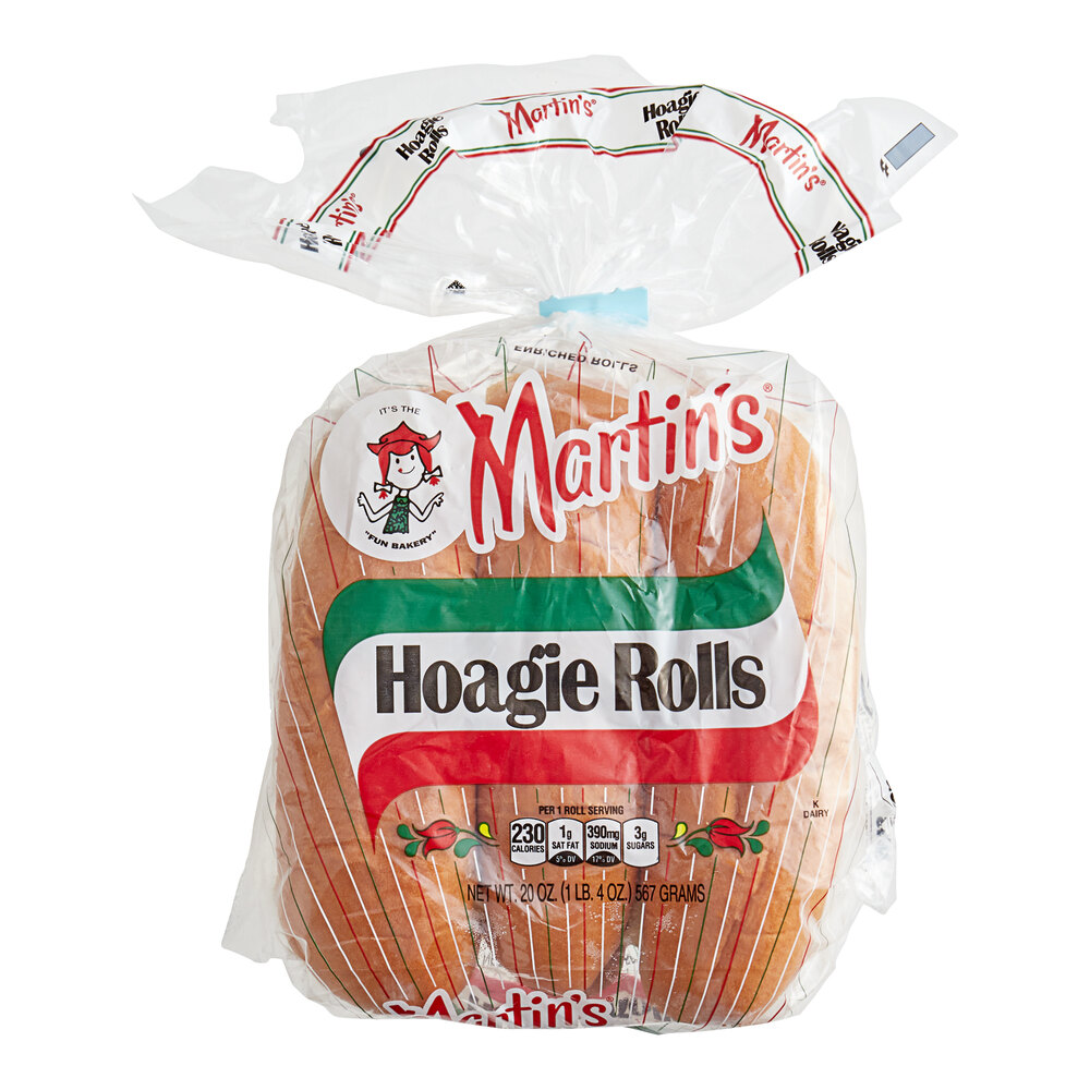 Martin's Famous Sliced Hoagie Rolls 3.3 oz. - 36/Case