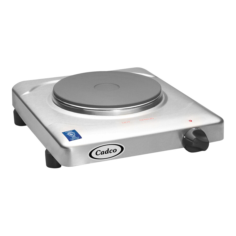 Cadco KR-S2 Single Burner Stainless Steel Portable Electric Hot Plate ...