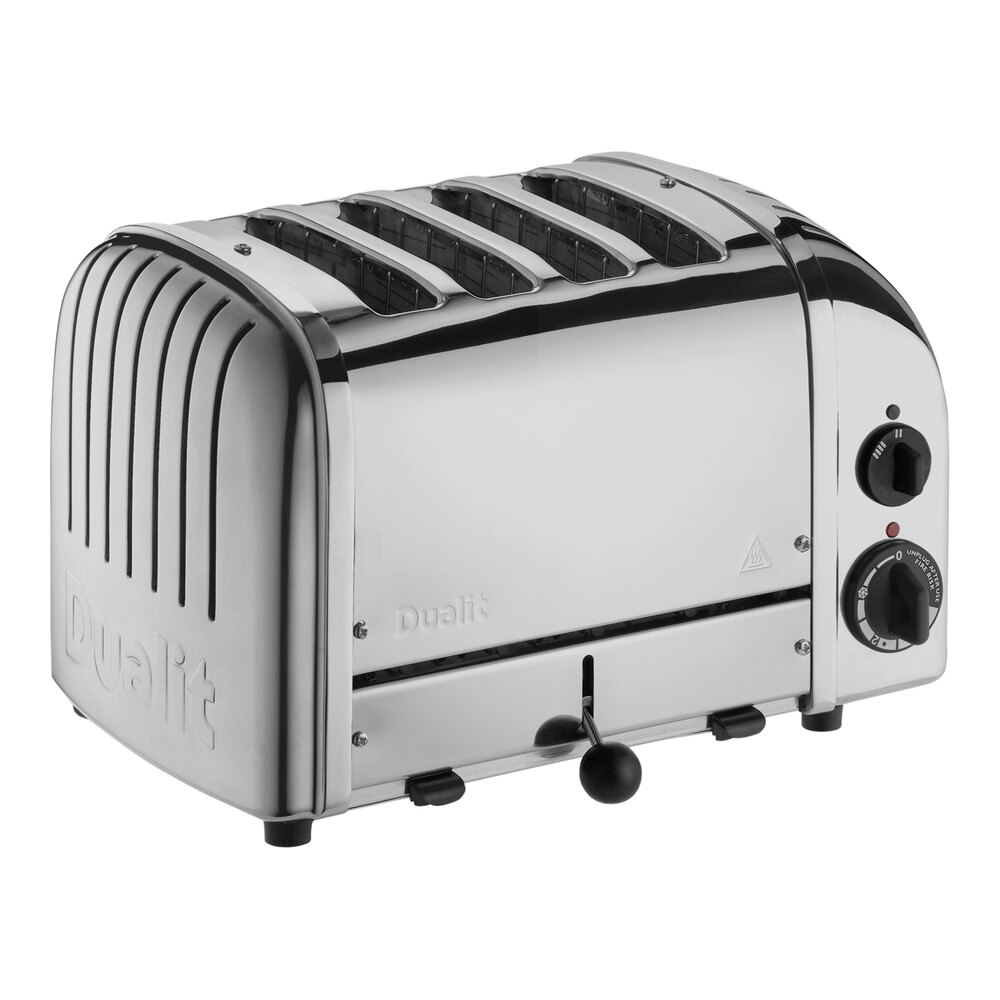 Cadco CTS-4(220) 4-Slice Standard Toaster with 1" Slots and Aluminum ...