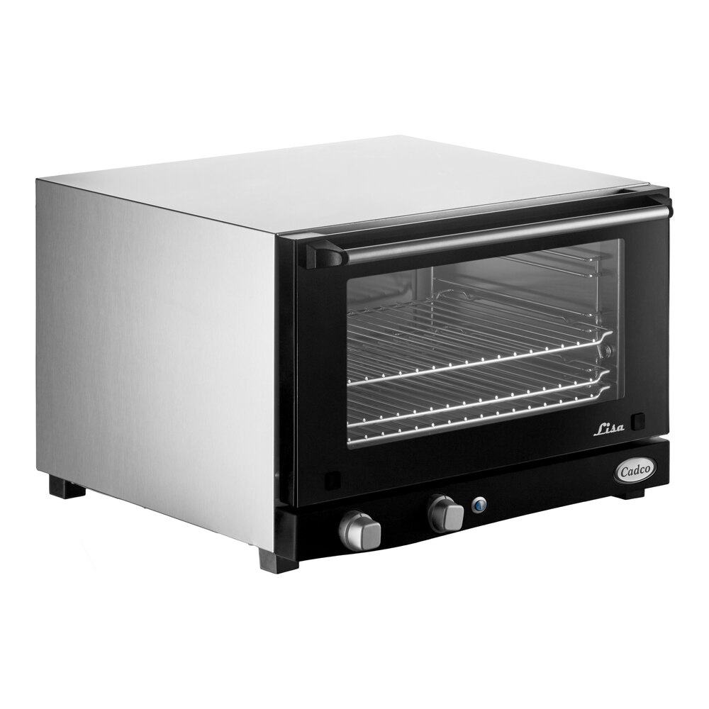 Cadco Lisa OV-013 3-Shelf Half Size Medium-Duty Manual Countertop ...