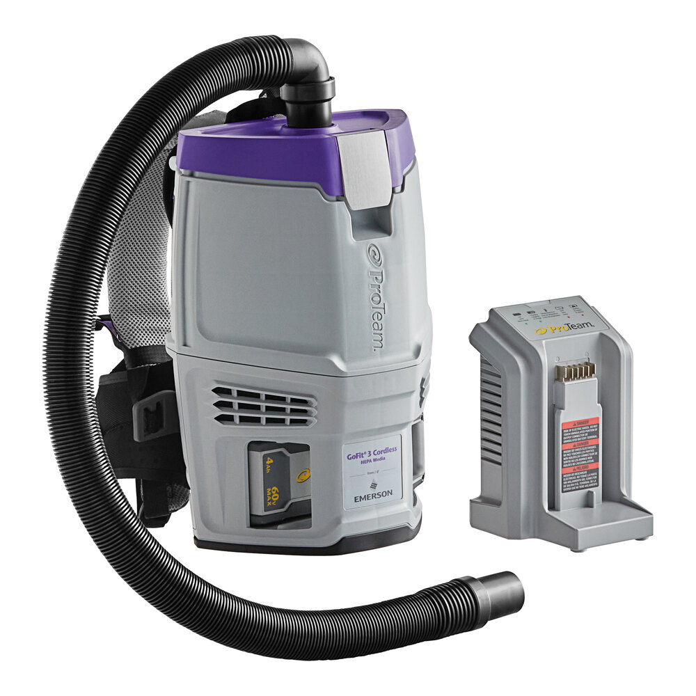 ProTeam GoFit® 3 107775 4.0 Ah 3 Qt. Cordless Backpack Vacuum with ...