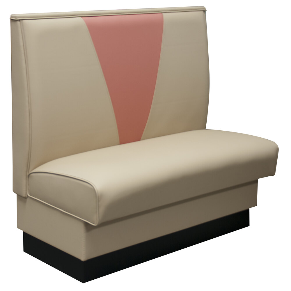American Tables & Seating 46" Long Single V Shape Back Booth - 42" High