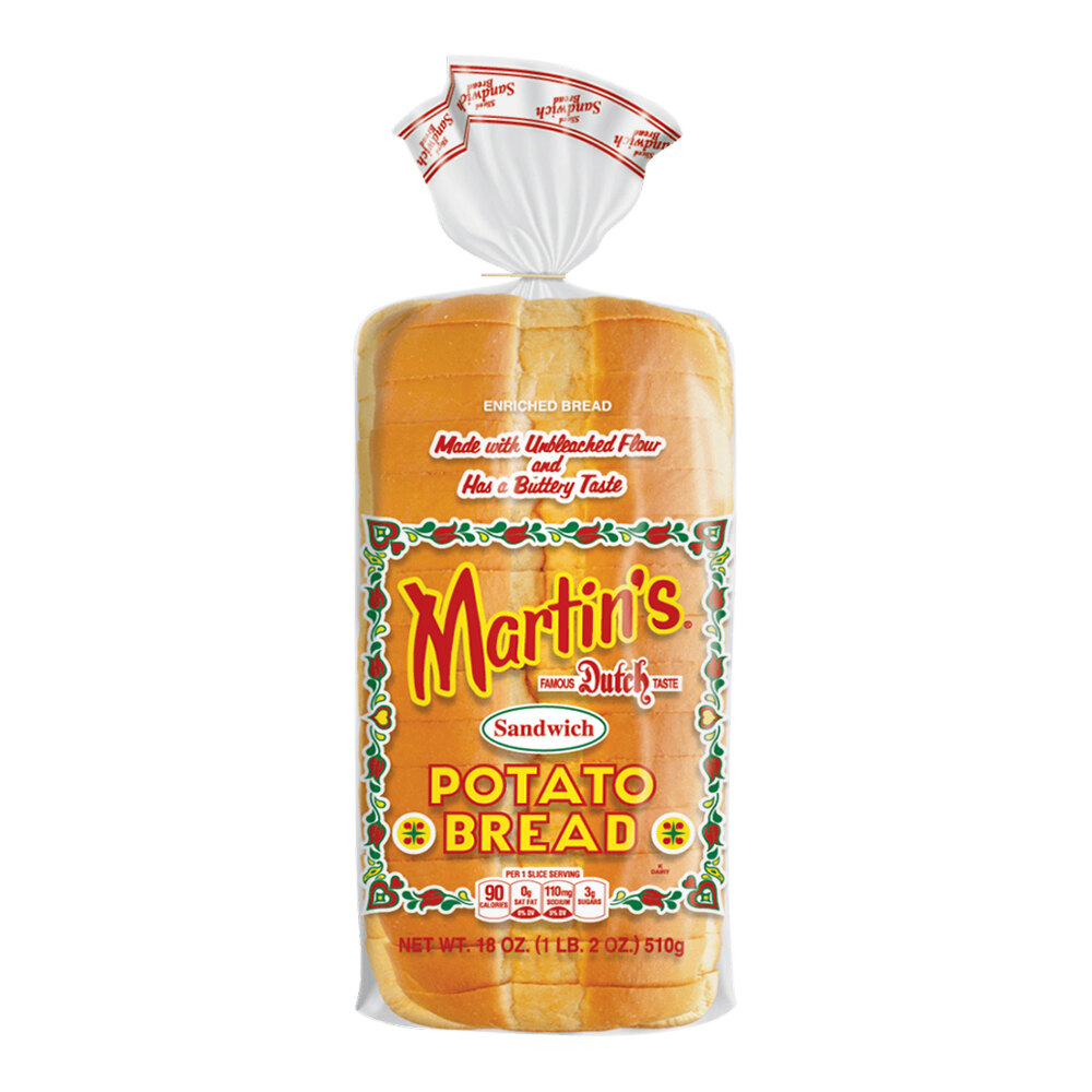 Martin's Famous Frozen Sliced Sandwich Potato Bread 18 oz. - 8/Case