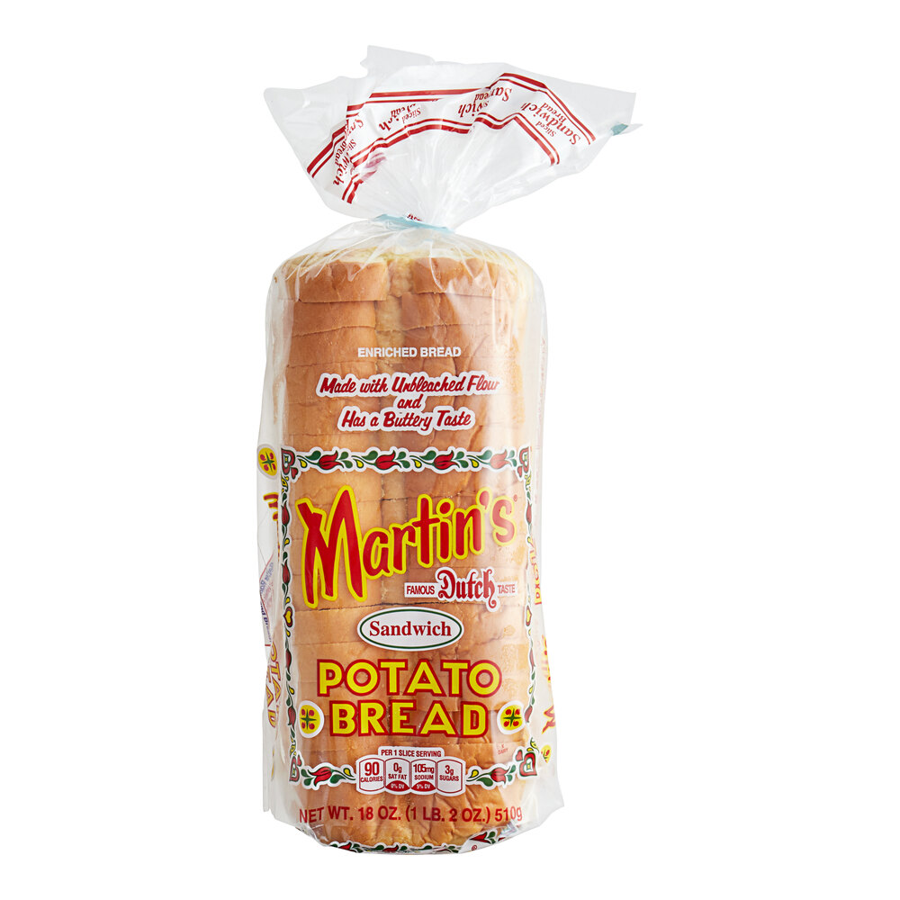 Martin's Famous Frozen Sliced Sandwich Potato Bread 18 oz. - 8/Case