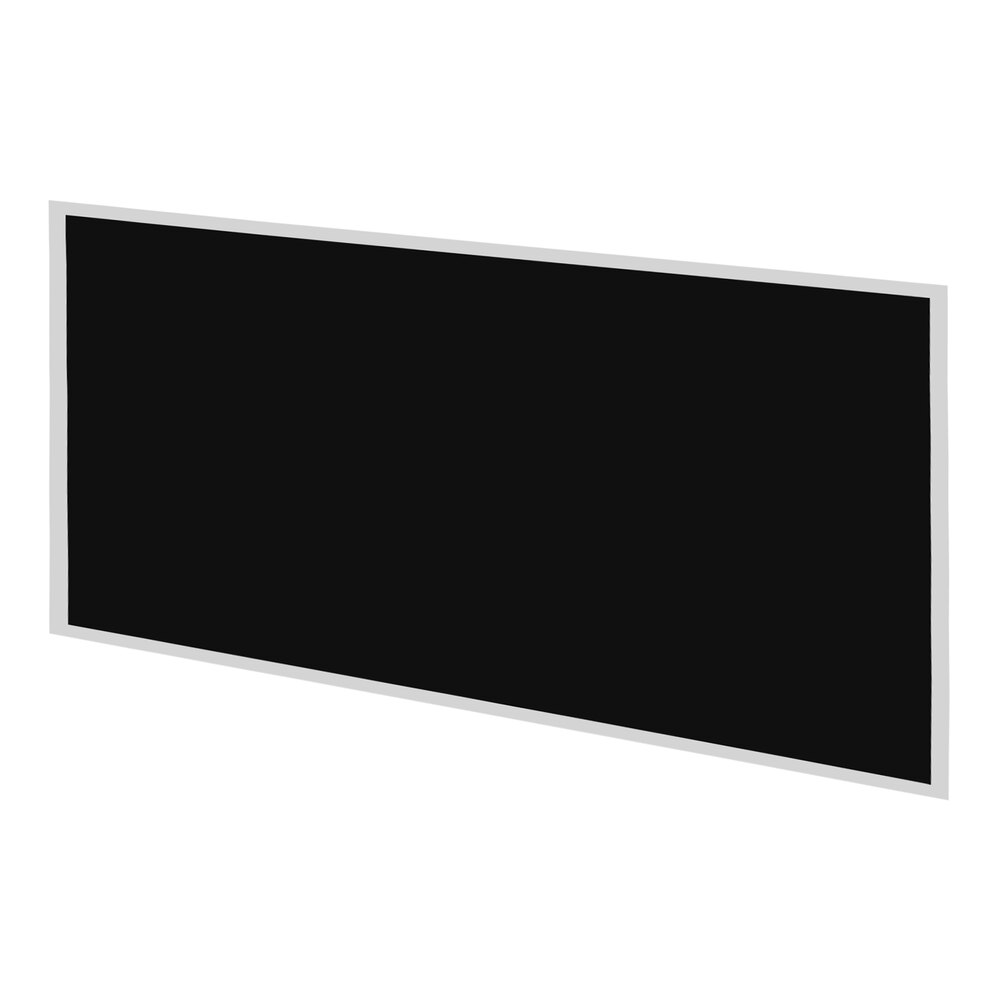 Eastern Tabletop ST1833BF Q-Bik 63" x 31 1/2" Black Laminate Front ...