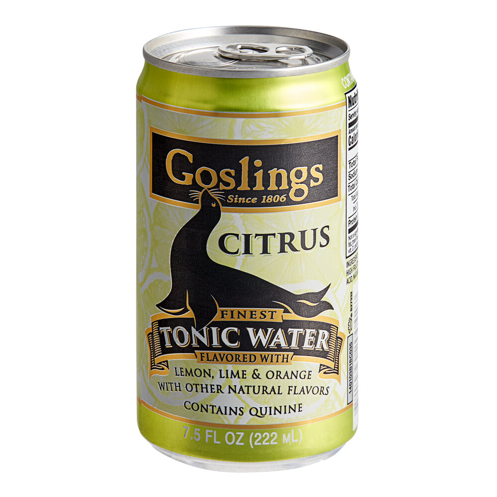 Goslings Finest Citrus Tonic Water 7.5 fl. oz. Can - 6/Pack