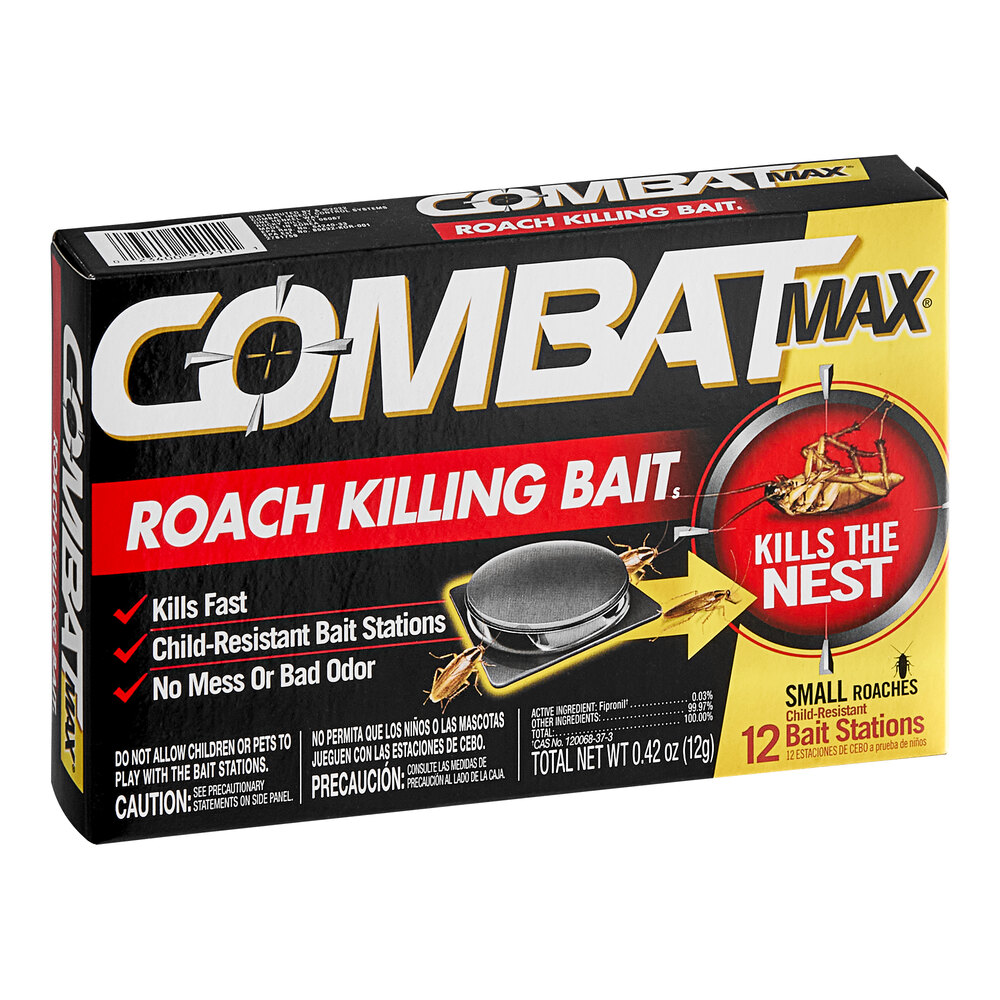 Combat Max® DIA51910 12-Pack Small Roach Bait - 12/Case