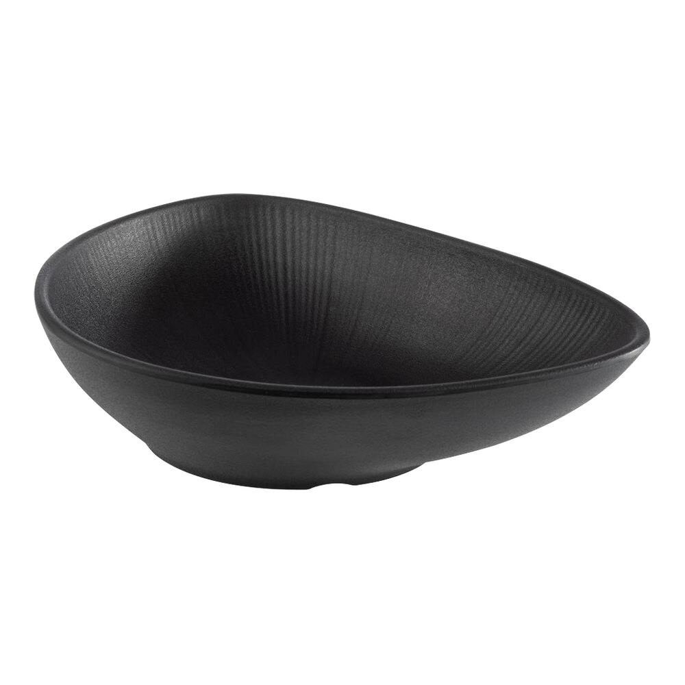 APS Nero 33.8 oz. Organic Melamine Bowl - 6/Case