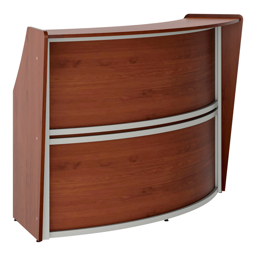 Linea Italia 70" x 32" x 46" Cherry Laminate Single Panel Curved ...