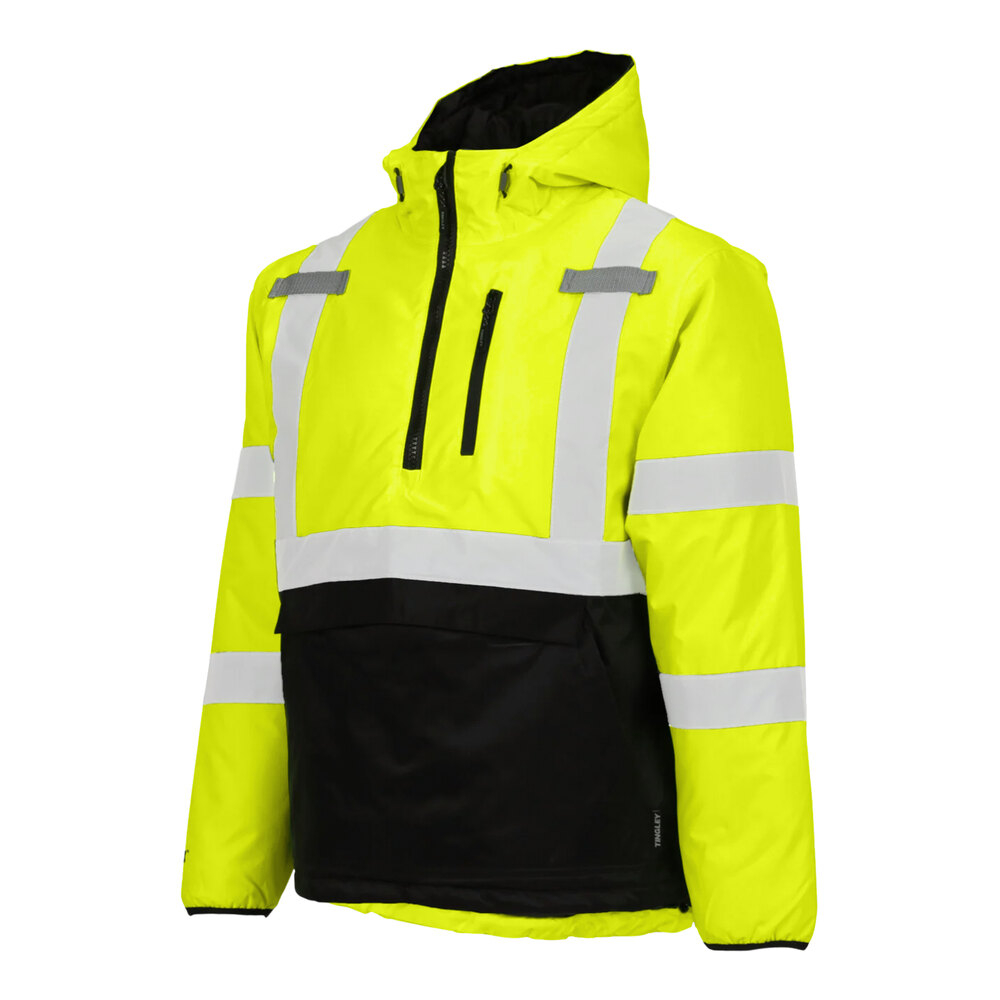 Tingley Optix Type R Class 3 Hi-Vis Lime Pullover Jacket with Black ...